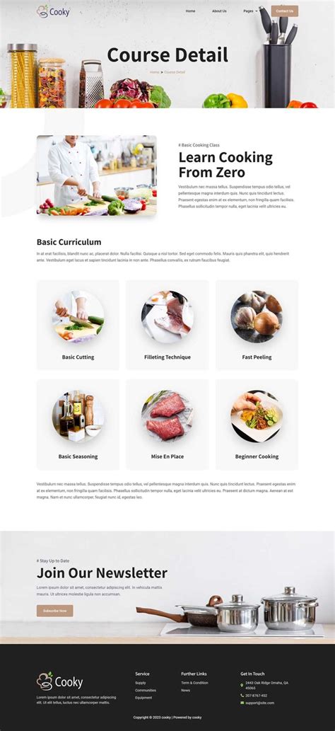 Cooky Cooking Class Elementor Template Kit By Kitpro Themeforest