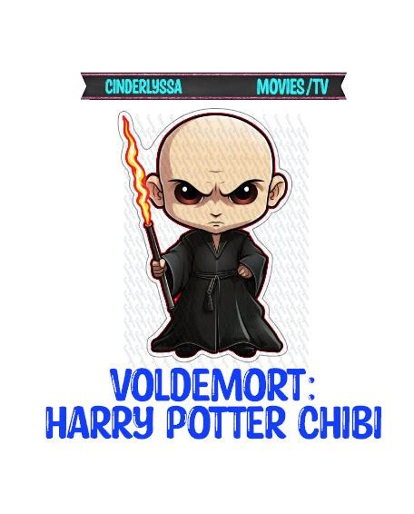 Voldemort Chibi Hp Villian Hogwarts Wizard Movie Inspired Cardsto Cinderlyssa