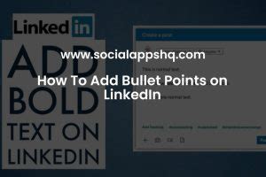 How To Add Bullet Points On LinkedIn SocialAppsHQ