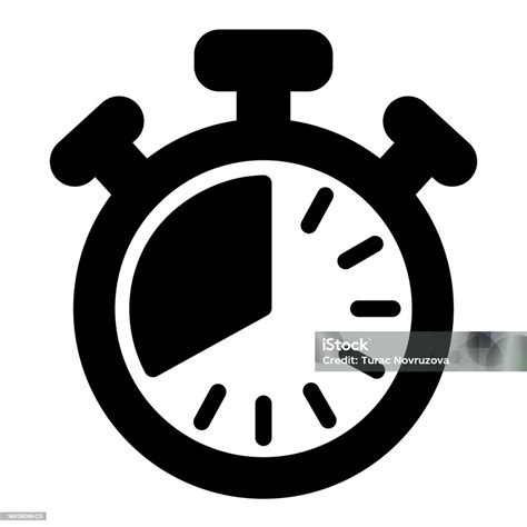 버튼 20초 타이머 크로노미터 솔리드 아이콘 시간 개념 흰색 배경에 시계 벡터 기호 글리프 스타일 아이콘 모바일 컨셉 웹 디자인이 있는 스톱워치 벡터 그래픽 10에 대한