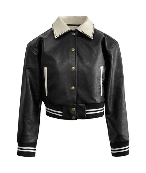 코지앤키치 스티치 카라 레더 숏 자켓 위시버킷