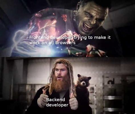 Backend Vs Frontend Who Deserves The Credit Rprogrammerhumor