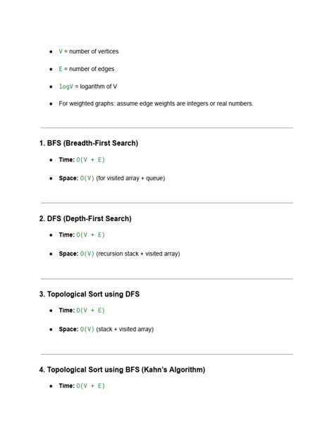Time And Space Complexity For Graph Algorithms Pdf