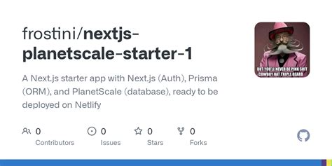 Github Frostini Nextjs Planetscale Starter A Next Js Starter App With Next Js Auth