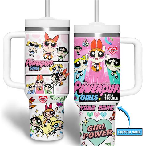 The Powerpuff Girls Cartoon Custom Stanley Quencher 40oz Stainless