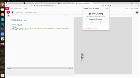 Text Wrap Not Working · Issue 5478 · Processingp5js · Github