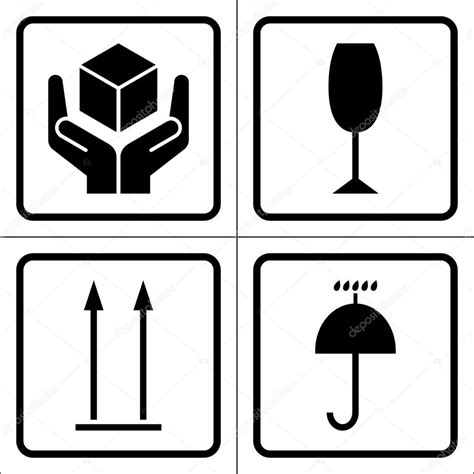 Handle With Care Set — 스톡 벡터 © Alonas 88275236