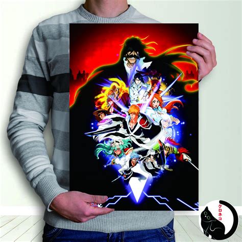 Jual Poster Anime Bleach Ichigo Kurosaki Rukia Kuchiki Renji Abarai