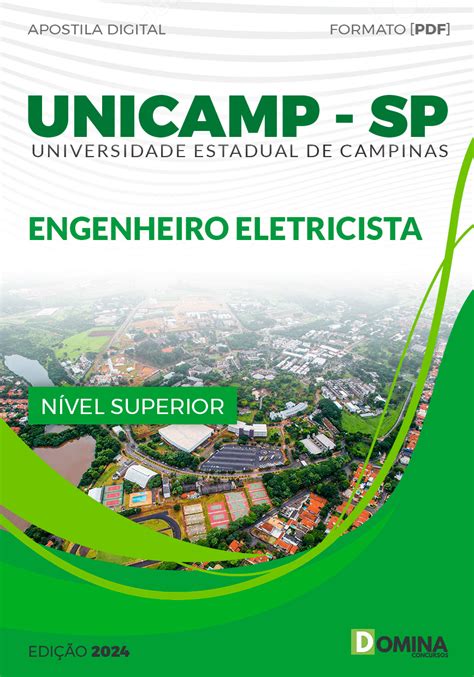 Apostila Unicamp Sp 2024 Engenheiro Eletricista Domina Concursos