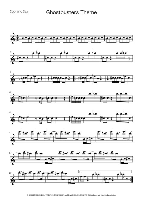 Ghostbusters Arr Ygor Nunes By Ray Parker Jr Sheet Music For
