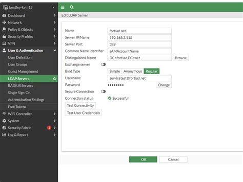 technical tip how to bind ldap server with least fortinet community
