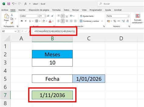 Cómo Sumar Meses a una Fecha en Excel