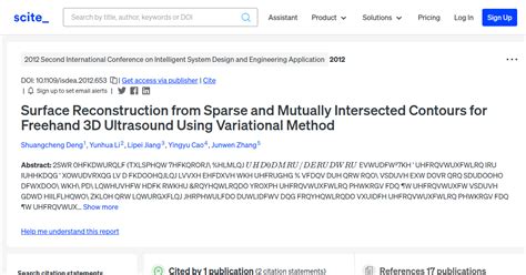 Surface Reconstruction From Sparse And Mutually Intersected Contours For Freehand 3d Ultrasound