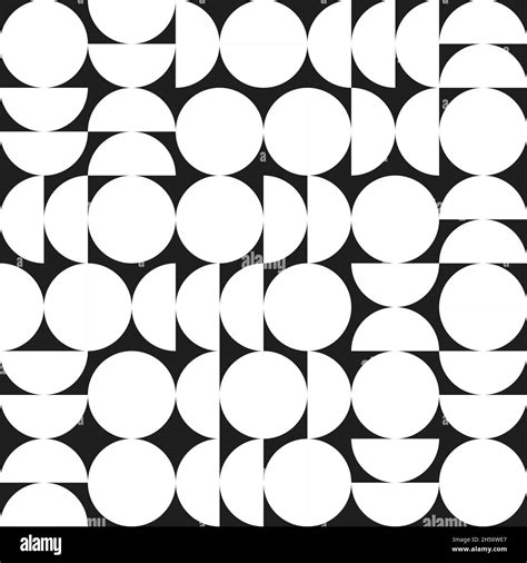 Bauhaus Abstract Pattern In Swiss Style Retro Geometric Background