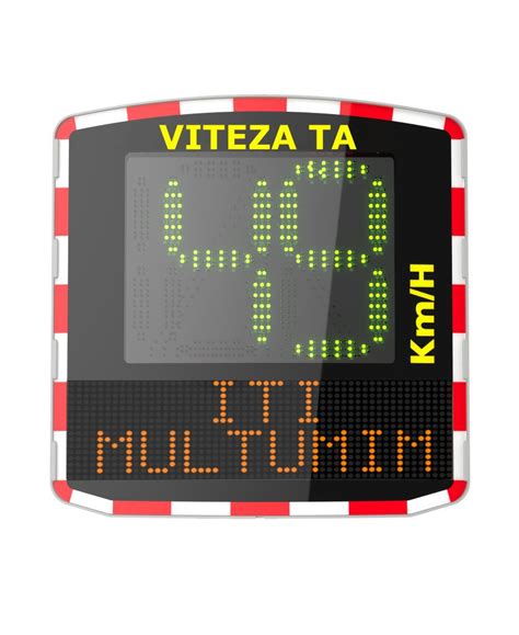 Indicator Rutier Pentru Masurarea Vitezei Cu Radar Incorporat Si