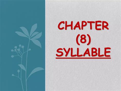 Syllable Pptx