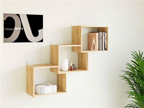 Купити Поличка потрійна на стіну квадратні полиці 3 шт діагональна полиця у вітальню для книг