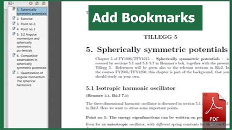 How To Create And Add Bookmarks Using Adobe Acrobat Pro Youtube
