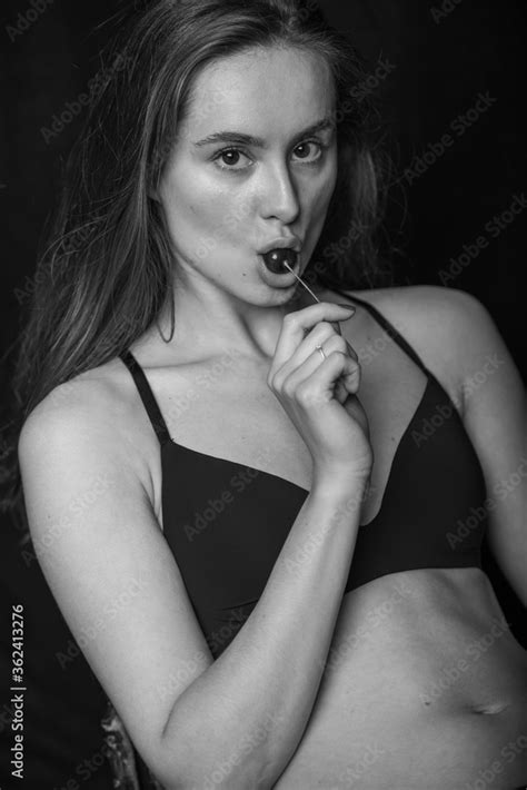 Sexy Woman On Bed Beauty Young Erotic Body Naked Model Underwear Stock