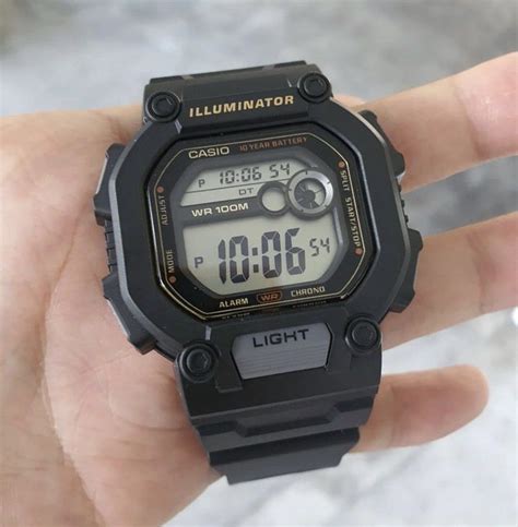 Casio W 737hx 1a Illuminator Digital Quartz W737hx 1a Black W737 Brand New Mens Fashion