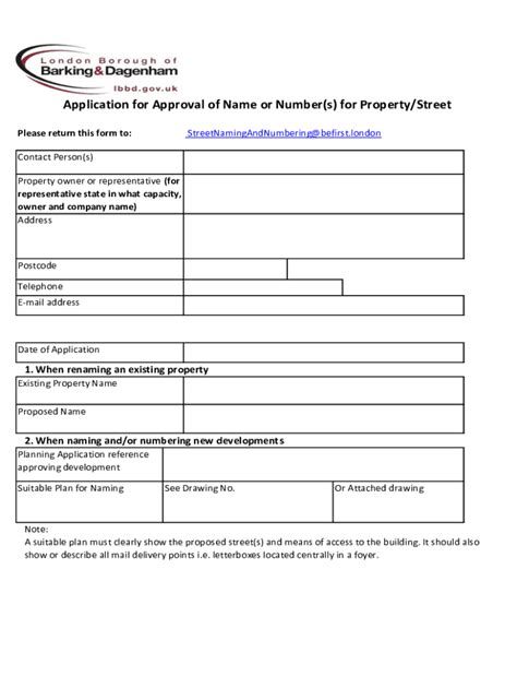 Fillable Online Street Naming And Numbering Application Form Fax Email