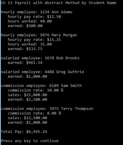Solved Create A C Application To Process Payroll Using