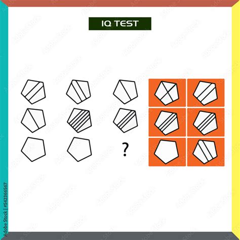 Iq Test Choose Correct Answer Set Of Logical Tasks Composed Of