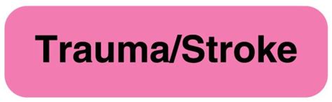 Medical Use Labels Traumastroke Label 1 14 X 516 — Grayline Medical