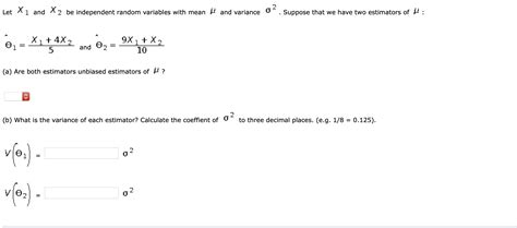 Solved Let Xi And X 2 Be Independent Random Variables With