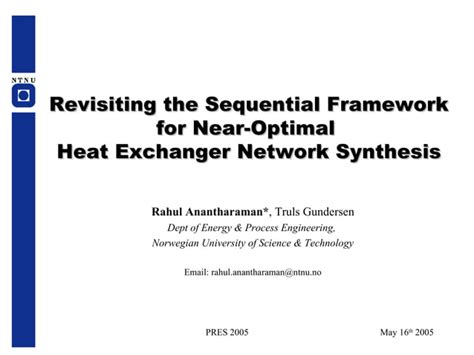 Sequential Framework For Hens Ppt