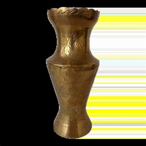 Vintage Etched Brass Vase Chairish