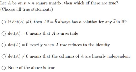 Solved Let A Be An N Times N Square Chegg Com