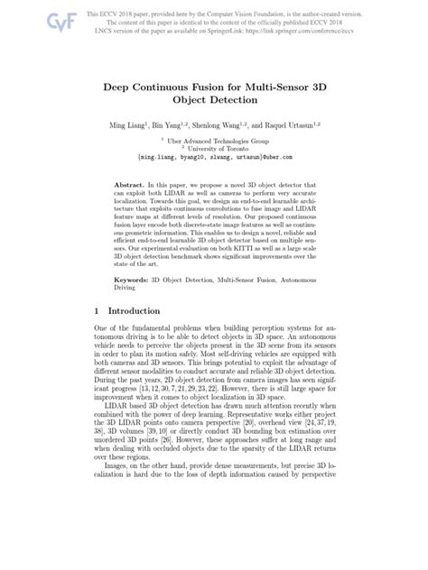 Deep Continuous Fusion Pdf Lidar 3 D Computer Graphics