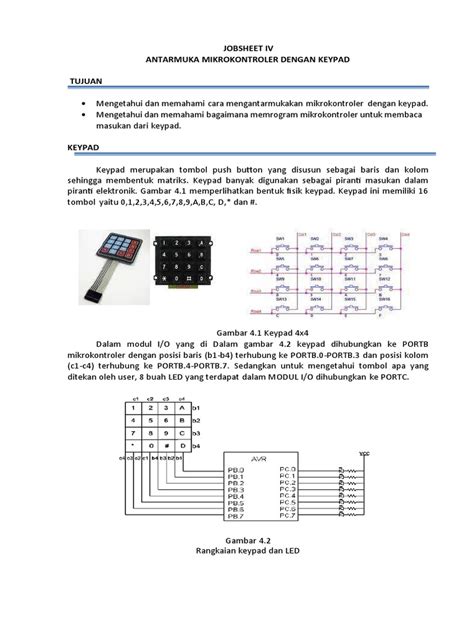 Mikrokontroler Jobsheet 4 Antarmuka Mikrokontroler Dengan Keypad Pdf