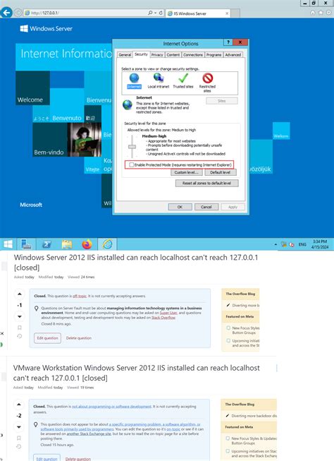 Localhost Works 127001 Does Not Iis Server Fault