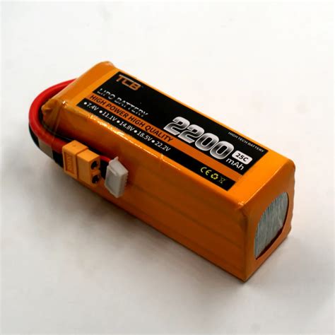 Tcb Rc Lipo Battery 222v 2200mah 25c 6s Rc Airplane Batteria Rechargeable Akku Drone Car Free