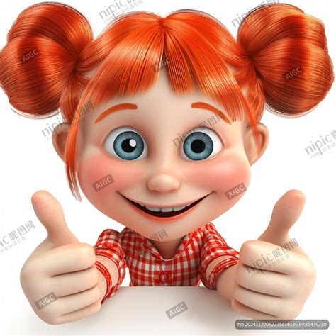 Ai创作图卡通点赞女孩 点赞女孩 竖大拇指的女孩 竖起大拇指女孩 竖起拇指女孩 3d卡通女孩 很赞比赞卡通 点赞女孩漫画 小核桃博士竖大拇指