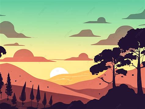 Gradient Landscape Design Background Creative Background Illustration Creative Background