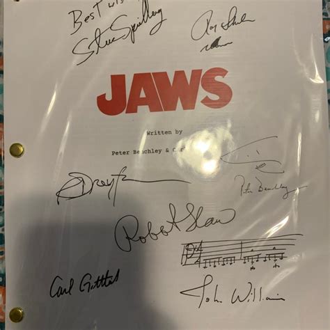 Jaws Movie Script Original Full Screenplay Etsy