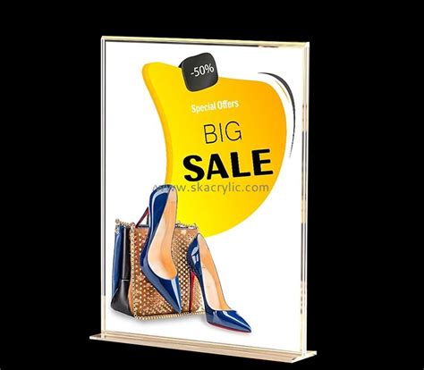 Acrylic Display Supplier Custom Plexiglass Table Top Sign Holder Sh 800