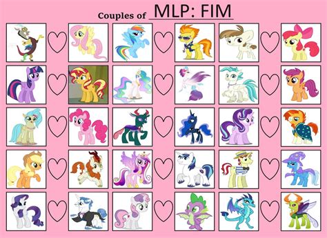 My Couples Of Mlp Fim Main Characters Part 1 By Callmeblackbeauty On Deviantart