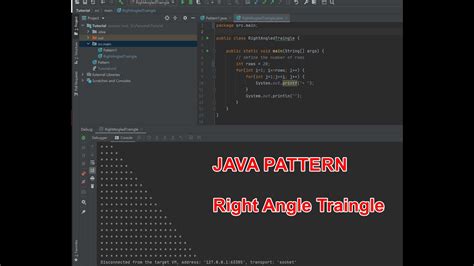 Java Pattern Right Angled Triangle Youtube