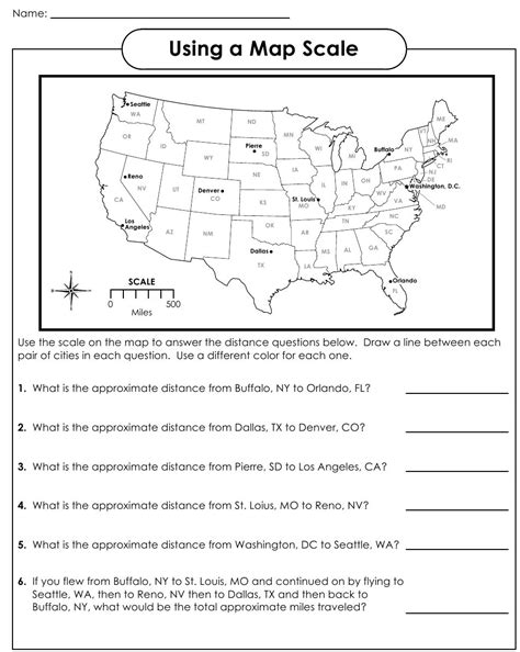Map Scale Worksheets Worksheet Examples Map Skills Worksheets Geography Worksheets Social