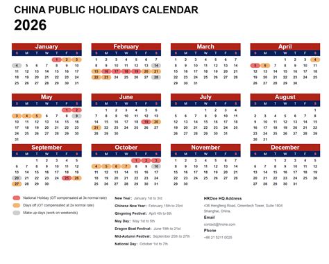 Chinese Holidays Calendar 2026 Fdi China