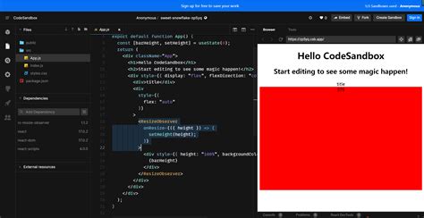 Height Width From Rc Resize Observer Is Strange In Browser With Low