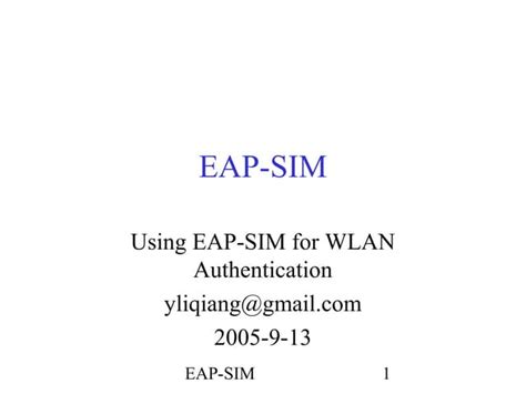 Eap Sim Ppt