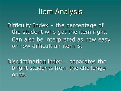Ppt Item Analysis Powerpoint Presentation Free Download Id 5578047