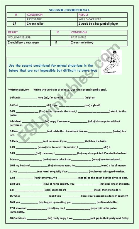 Second Conditional Esl Worksheet By Sadiembv