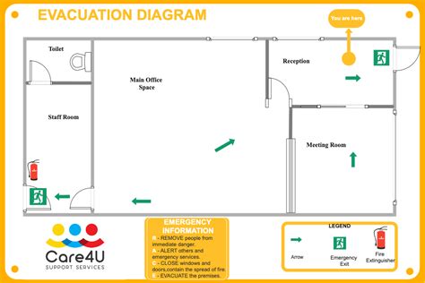 Evacuation Floor Plan For Office Edrawmax Templates