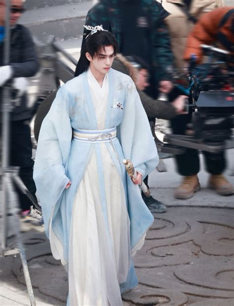 Song Wei Long On Set His Upcoming Drama 2024 Hanfu